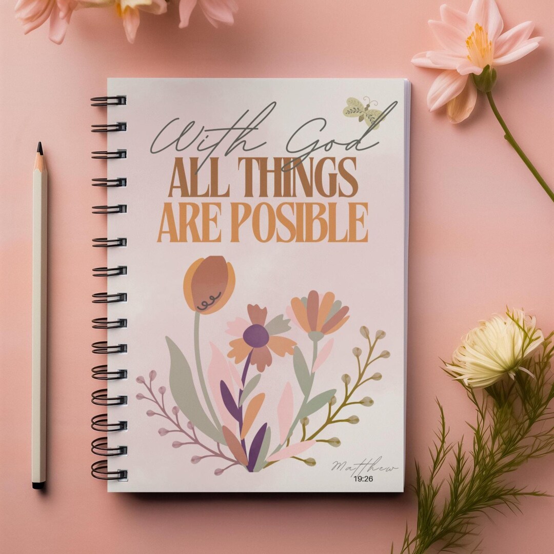 Spiritual Journal | Bible Verse Notebook | Daily Planner & Gratitude ...