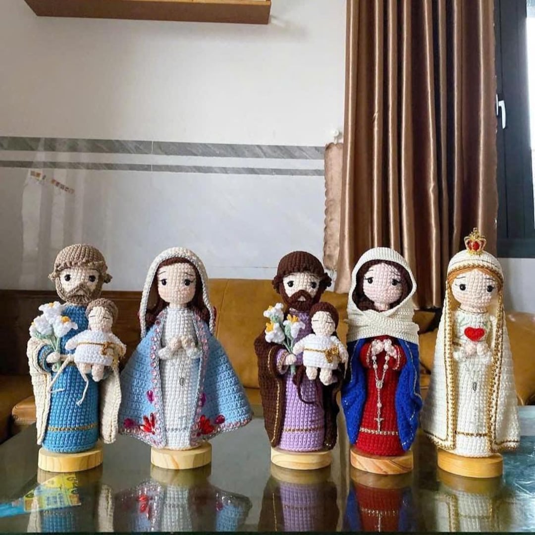Handmade Crochet Holy Family & Our Lady of Fatima Figurine – Custom ...