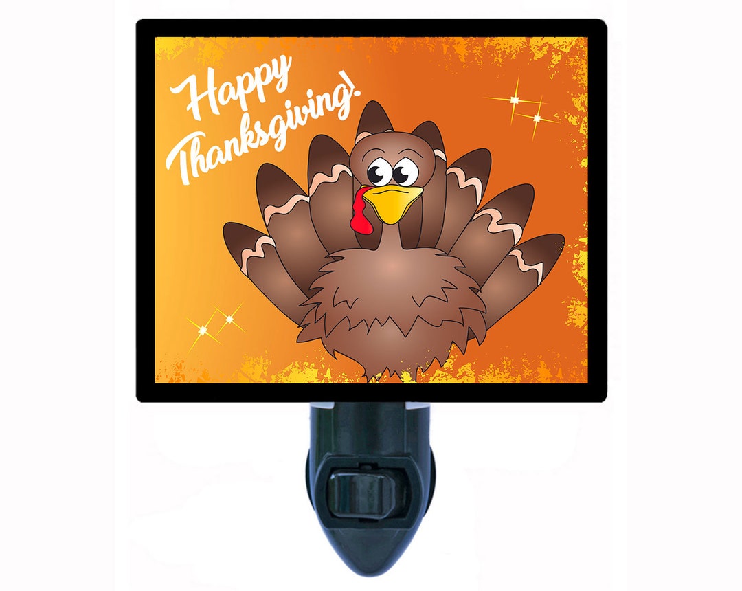 Happy Thanksgiving Turkey – Fall Autumn Night Light – Seasonal Decor ...