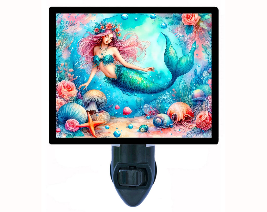 Mermaid Series 2 – Fantasy Mermaids Night Light – Whimsical Plug in ...