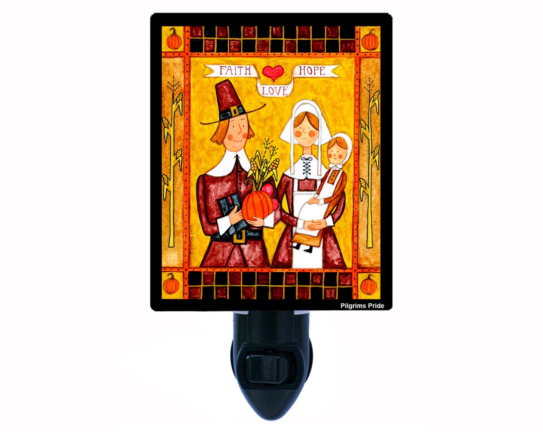 Decorative Photo Night Light, Pilgrim's Pride, Thanksgiving, Fall ...