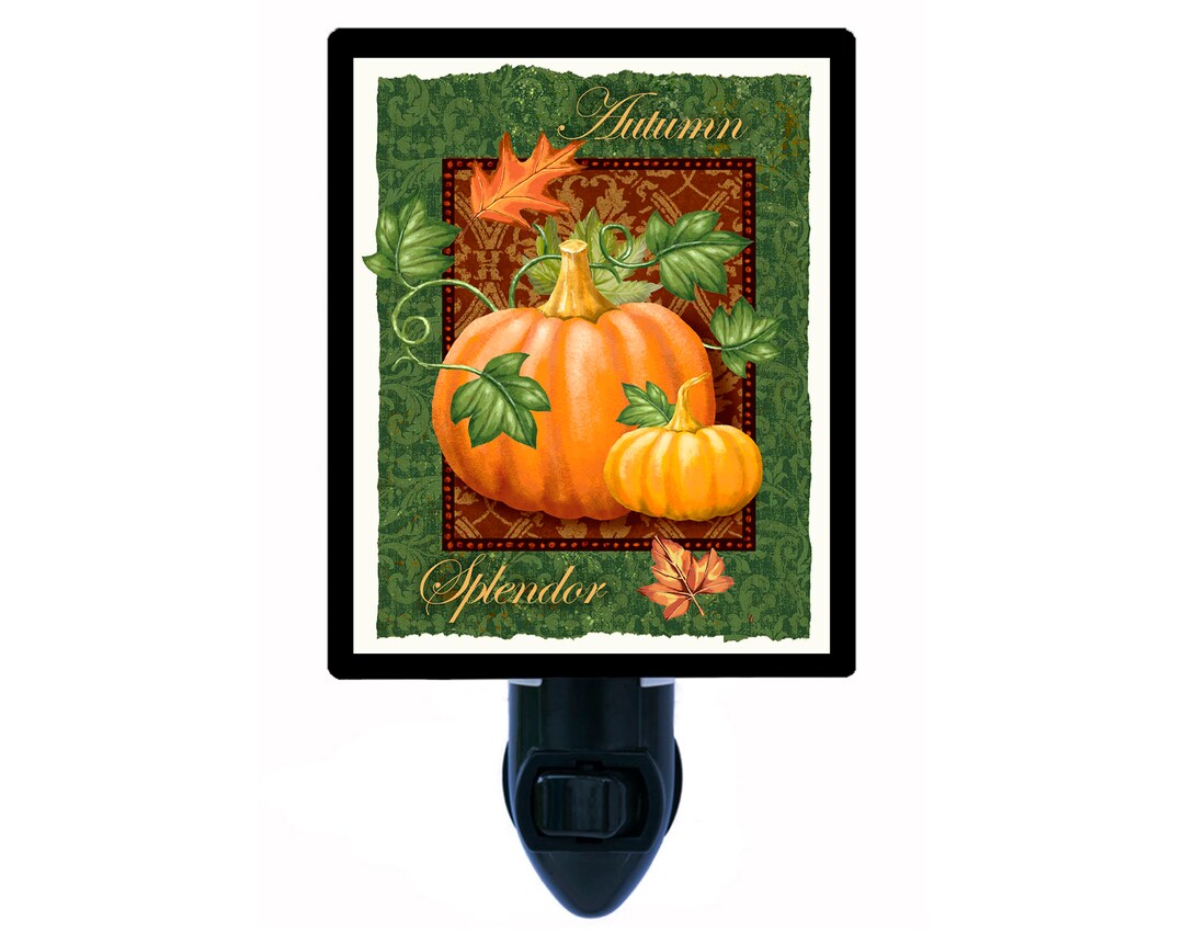 Decorative Photo Night Light Autumn Splendor Pumpkins Fall. - Etsy