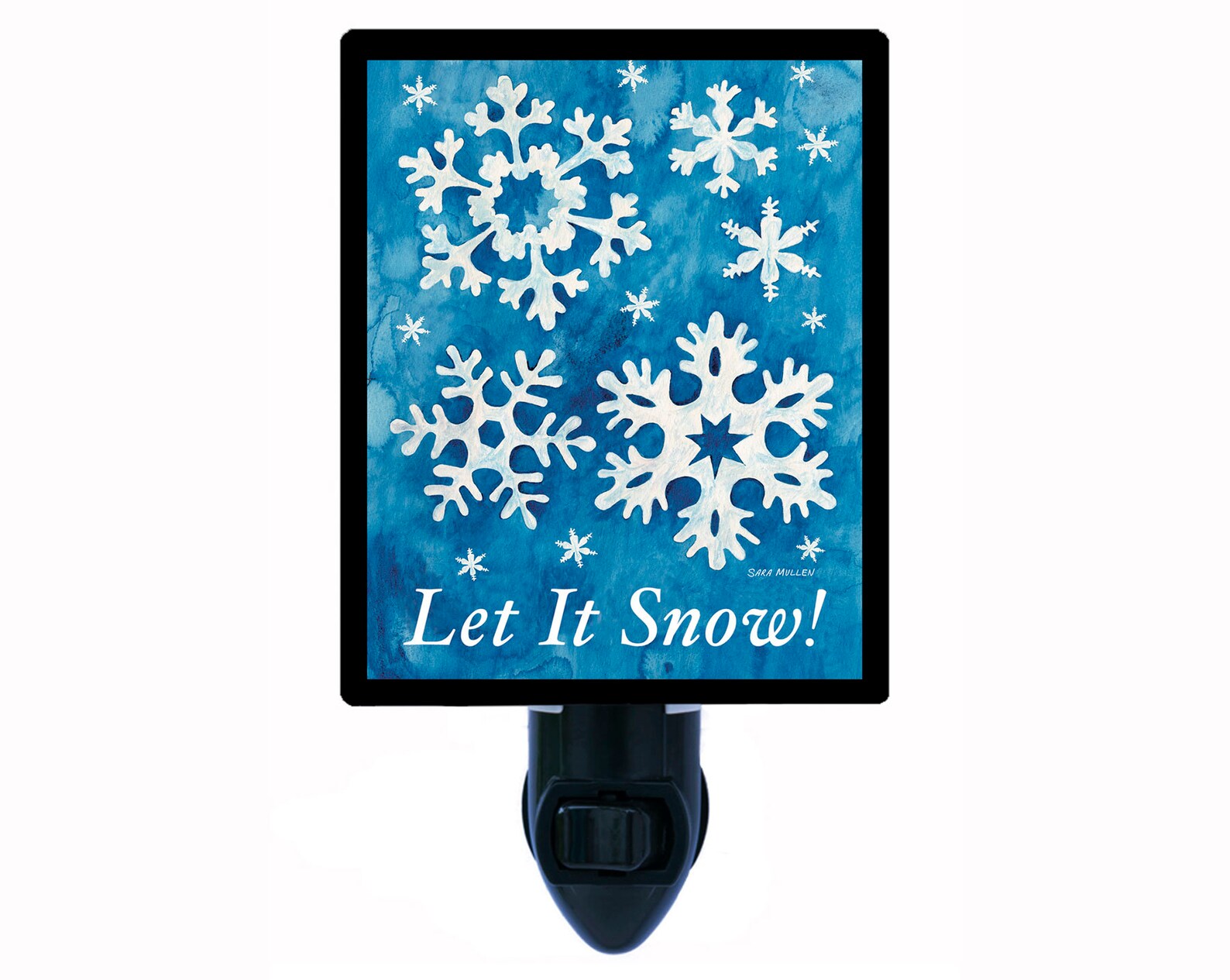 Decorative Photo Night Light Let It Snow Flakes Winter - Etsy