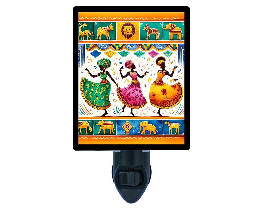 Joyful Dance of Unity – African Dance Night Light – Art Decor ...