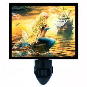 Decorative Photo Night Light, Mermaid Farewell, Pirate Ship, Mermaids ...