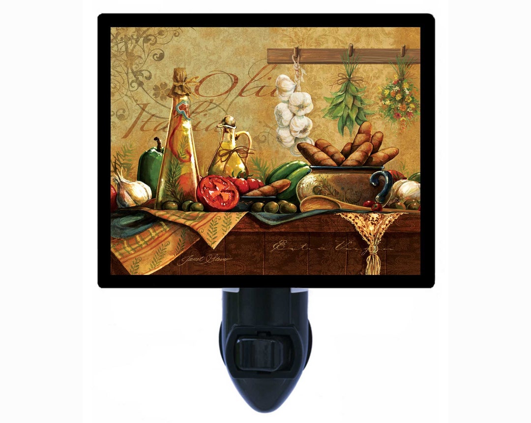 Olio D'oliva – Italian Olive Oil Night Light – Kitchen Plug in Light ...