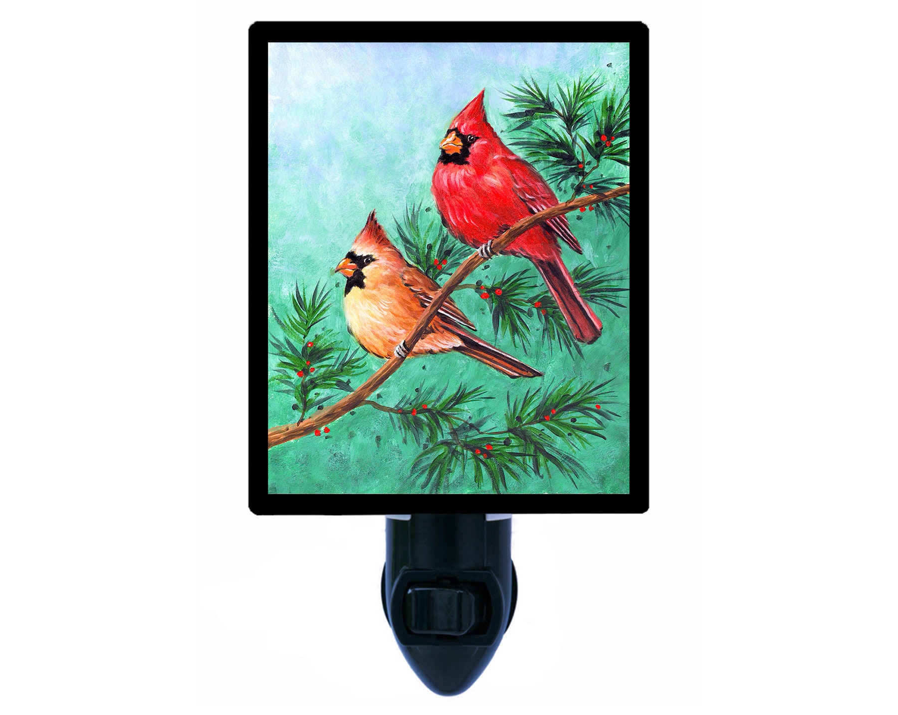 Cardinal Decorative Photo Night Light Cardinal Pair Red | Etsy