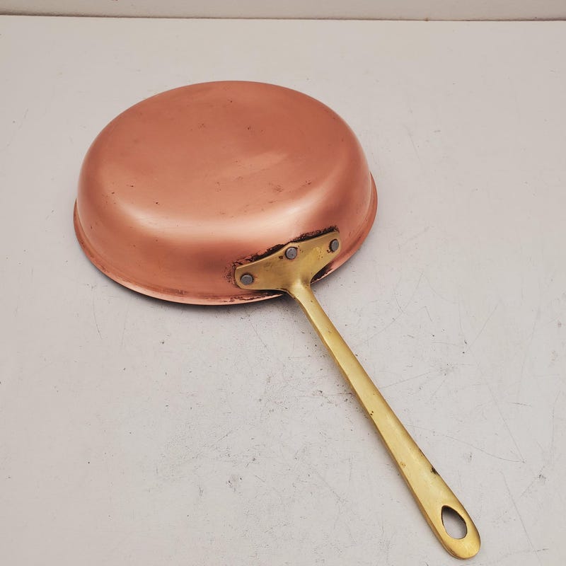 Vintage Heavy Copper Fry Pan - Etsy