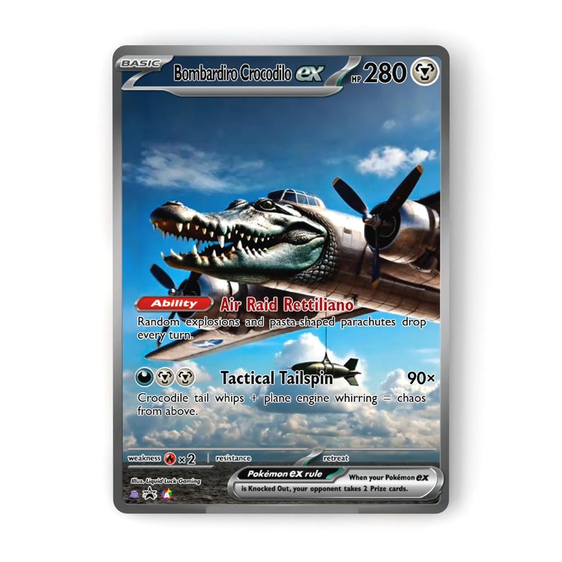 Italian Brainrot Pokemon - Custom Holographic Fan-art Cards - Hilarious ...