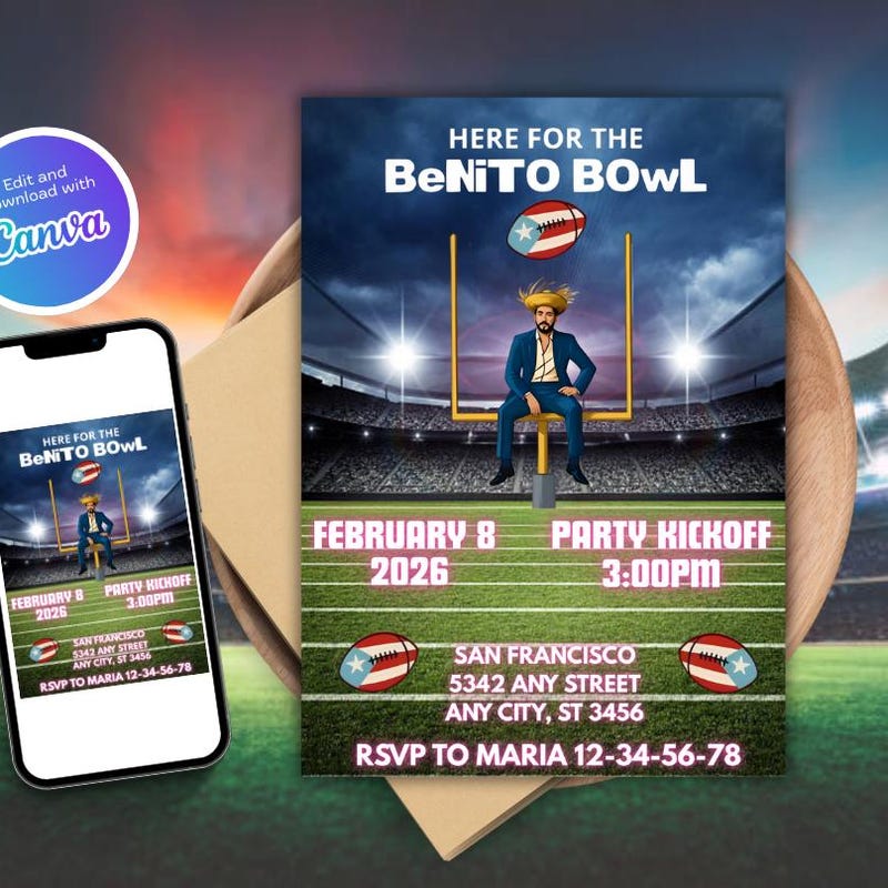 Benito Bowl 2026 Invite - Etsy
