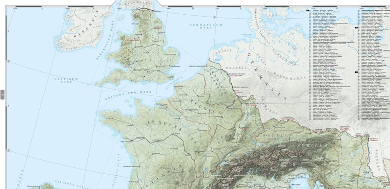 Roman Empire Map 200 AD – Historical Wall Art | Ancient Rome Map ...