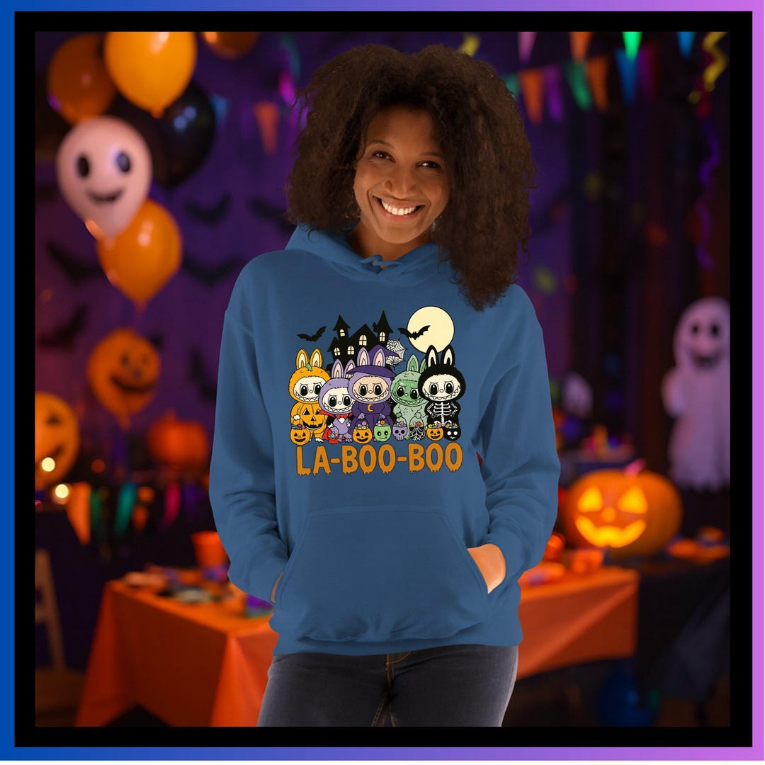La-boo-boo Hoodie, Halloween Labubu Hoodie, Cute Monster Trick or Treat ...