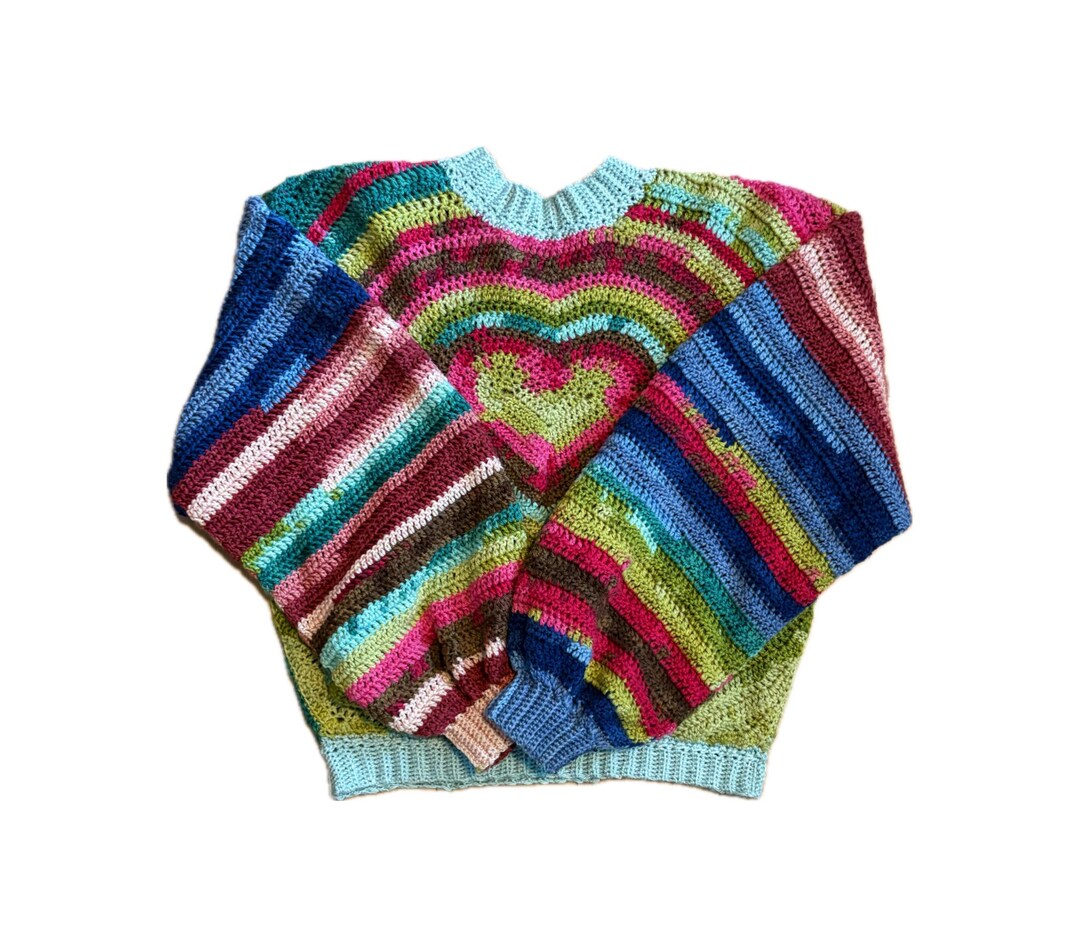 Heart Swirl Sweater - Etsy