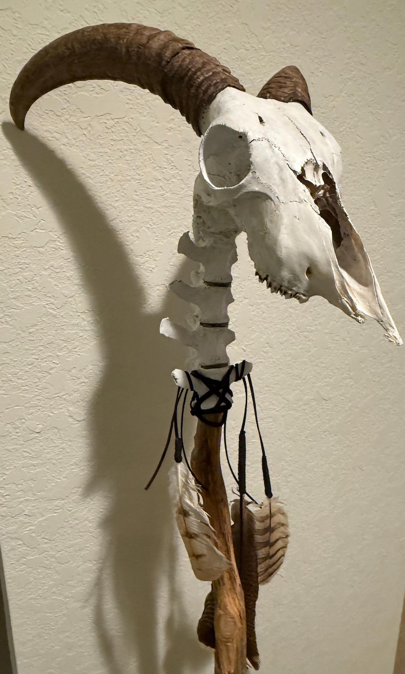 Necromancer Staff - Warlock Staff - Dark Wizard Staff - Handmade With ...