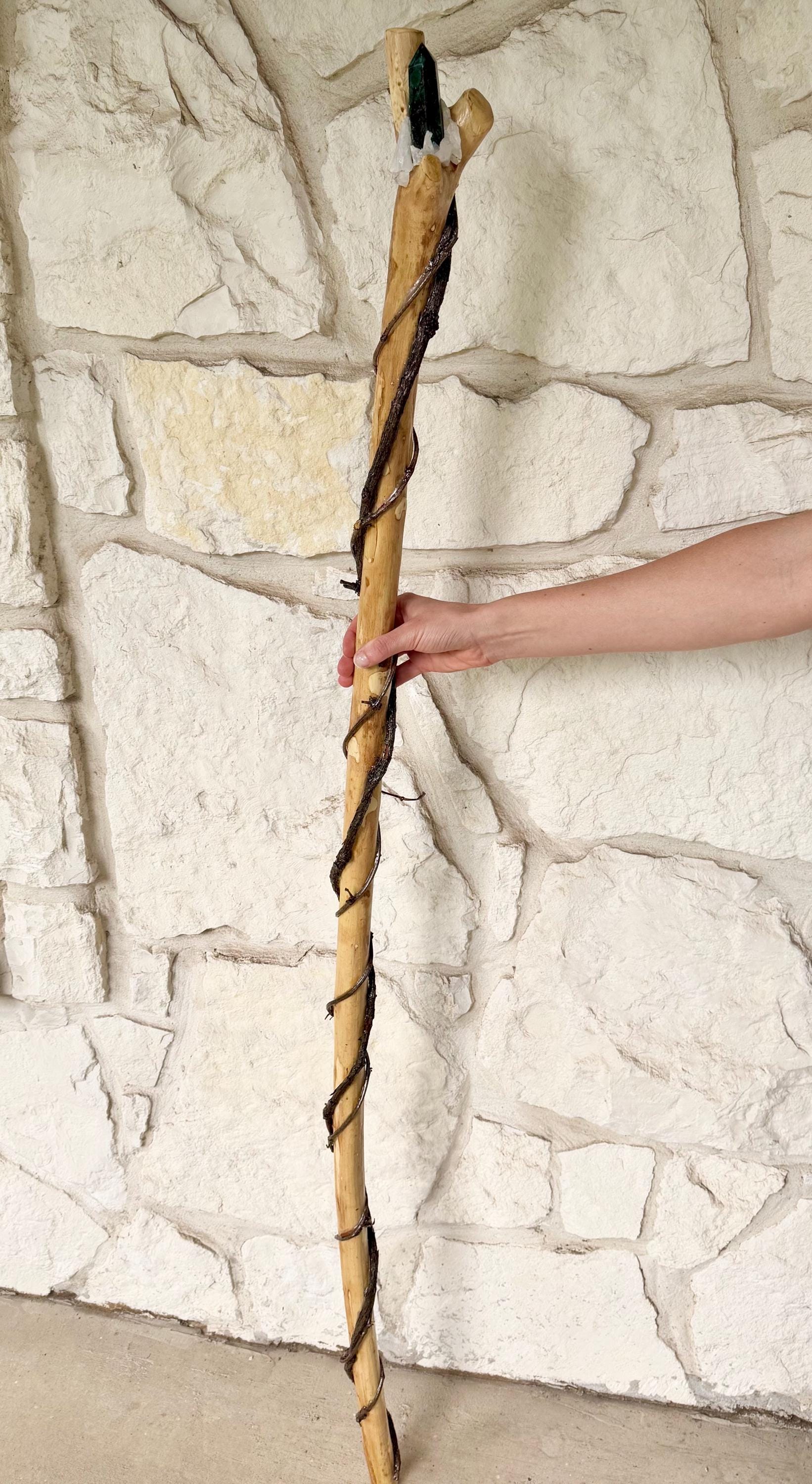 Mystic Vinewood Staff - Handmade Wooden Staff Wrapped With Wild ...
