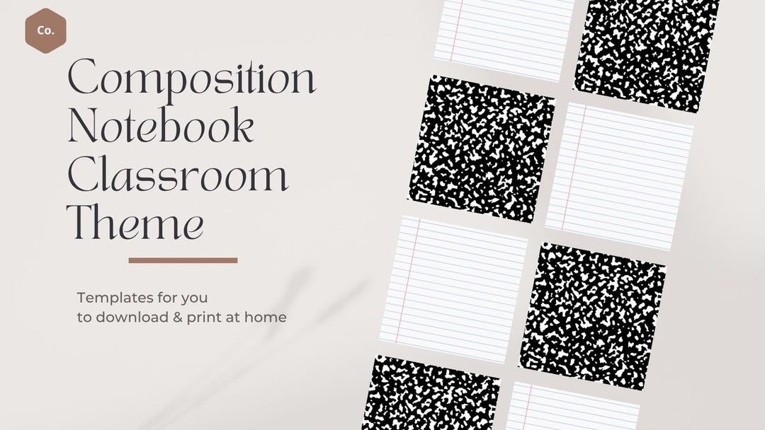 Composition Notebook Classroom Theme Bundle - Etsy