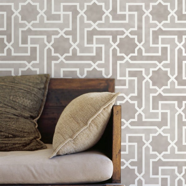 Moroccan Wall Stencil - Etsy UK