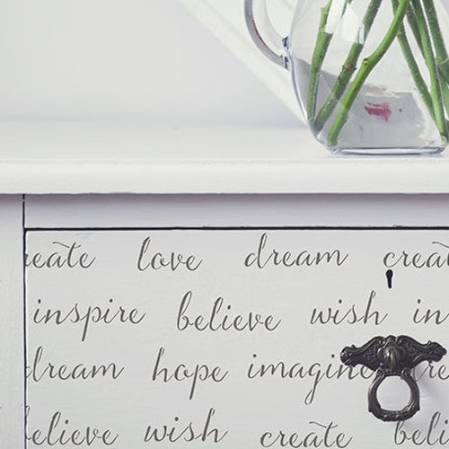 Dream on Lettering Furniture Stencil Painting Typography - Etsy