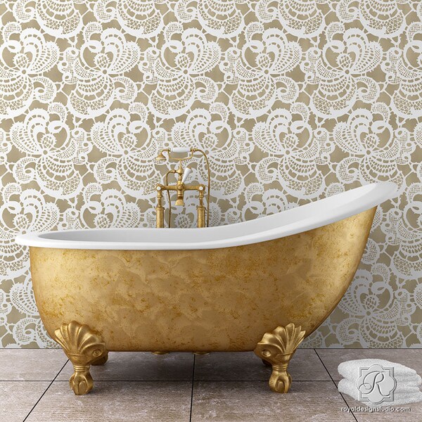 Victorian Lace Stencil - Etsy