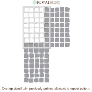 Geometric Wall Stencils - Modern Square Shapes Wall Painting Stencils ...