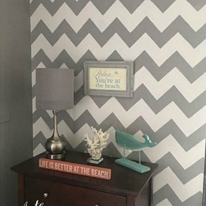 Medium Modern Chevron Stripes Wall Stencil DIY Wallpaper Design for ...