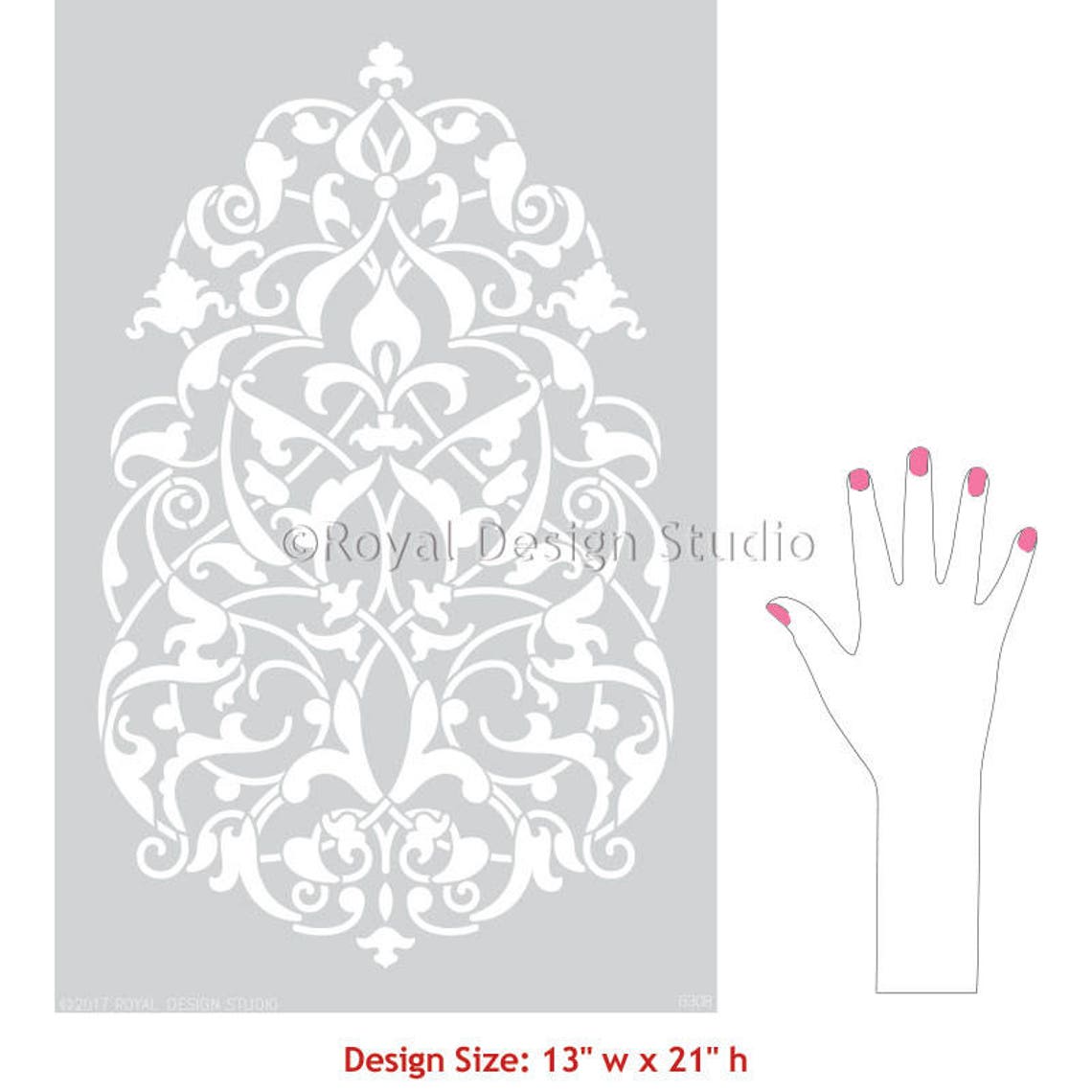 Large Medallion Wall Art Stencil - Moroccan, Middle Eastern, Asian ...