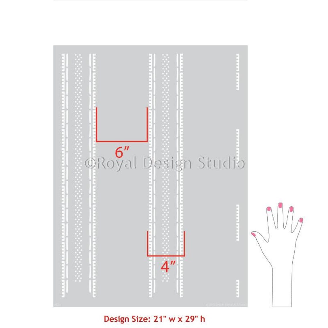 Liam Stripe Wall Stencil | Large DIY Stencil for Painting Walls ...
