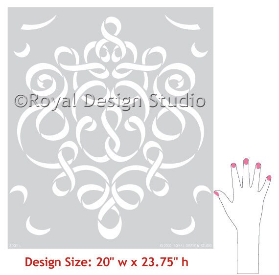 Formal Damask Stencils