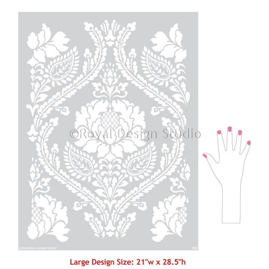 Large Stencil for Painting Feature Wall Art Mural Big Damask - Etsy