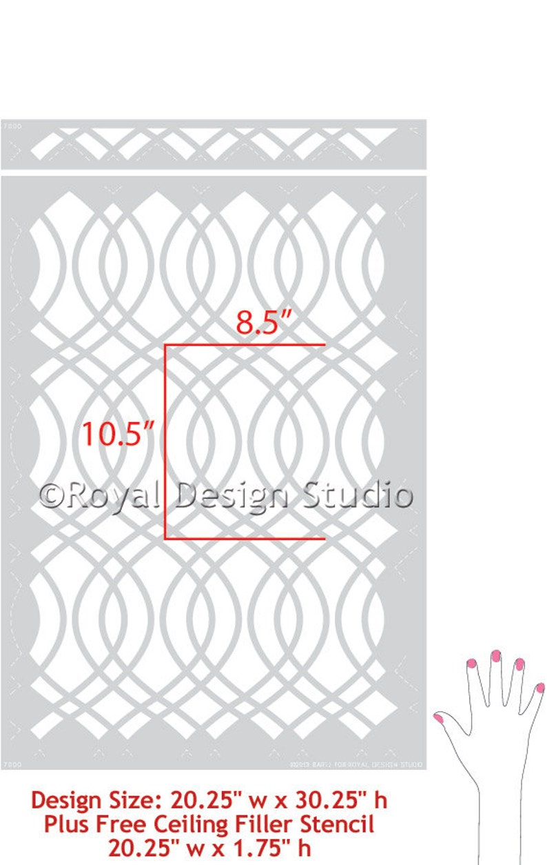 Large Trellis Pattern Wall Art Stencil for Painting Glam - Etsy