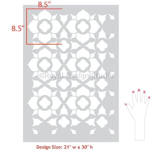 Italian Tile Allover Wall Stencil | Duomo Floor Tile | Large Stencils ...