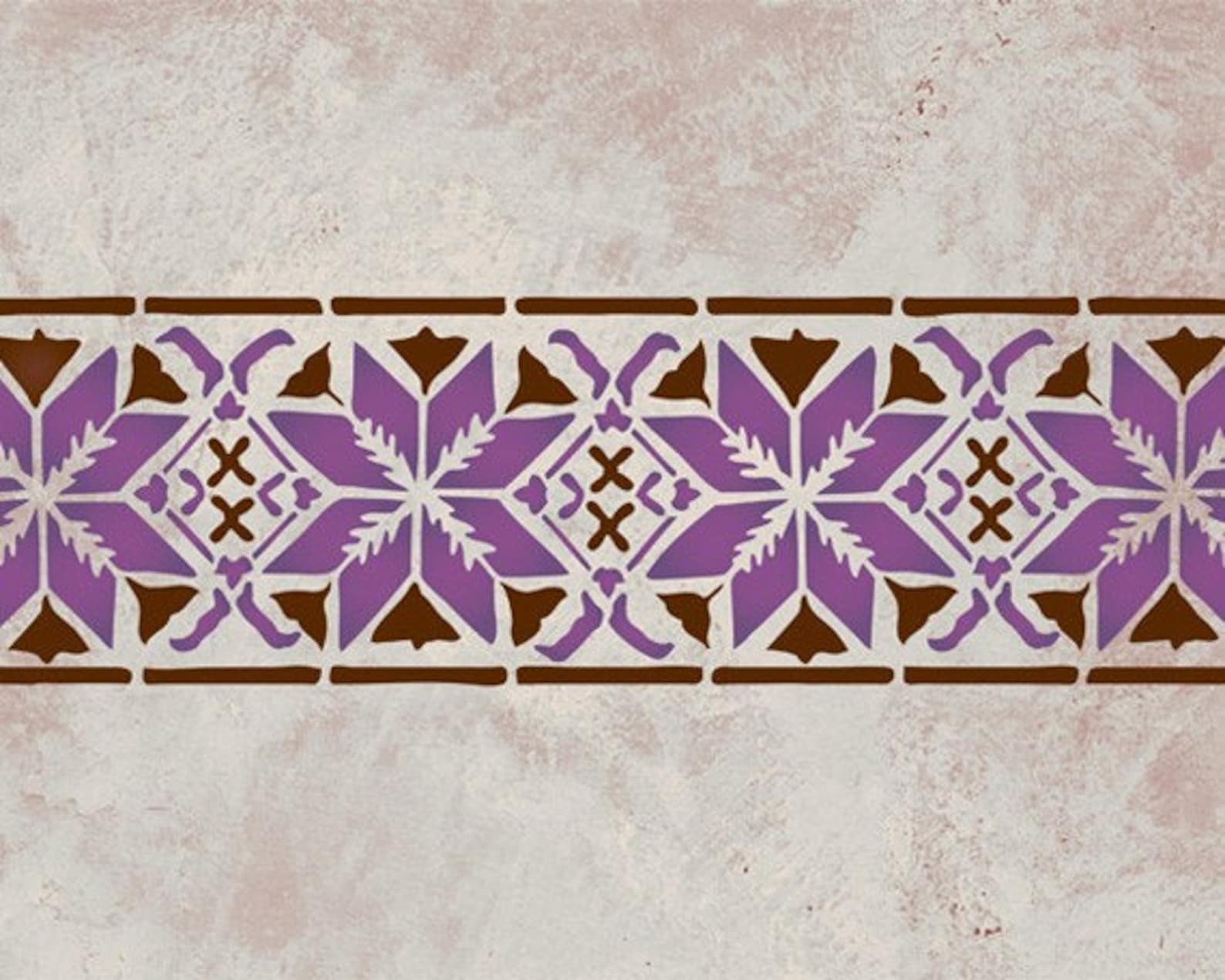 Moroccan Star Border Stencil DIY Border Pattern for Painting Stairs ...