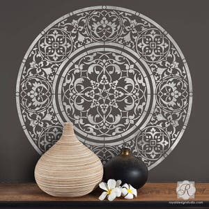 Mandala Medallion Stencil for Painting a Large Circle Shape on Wall Art ...