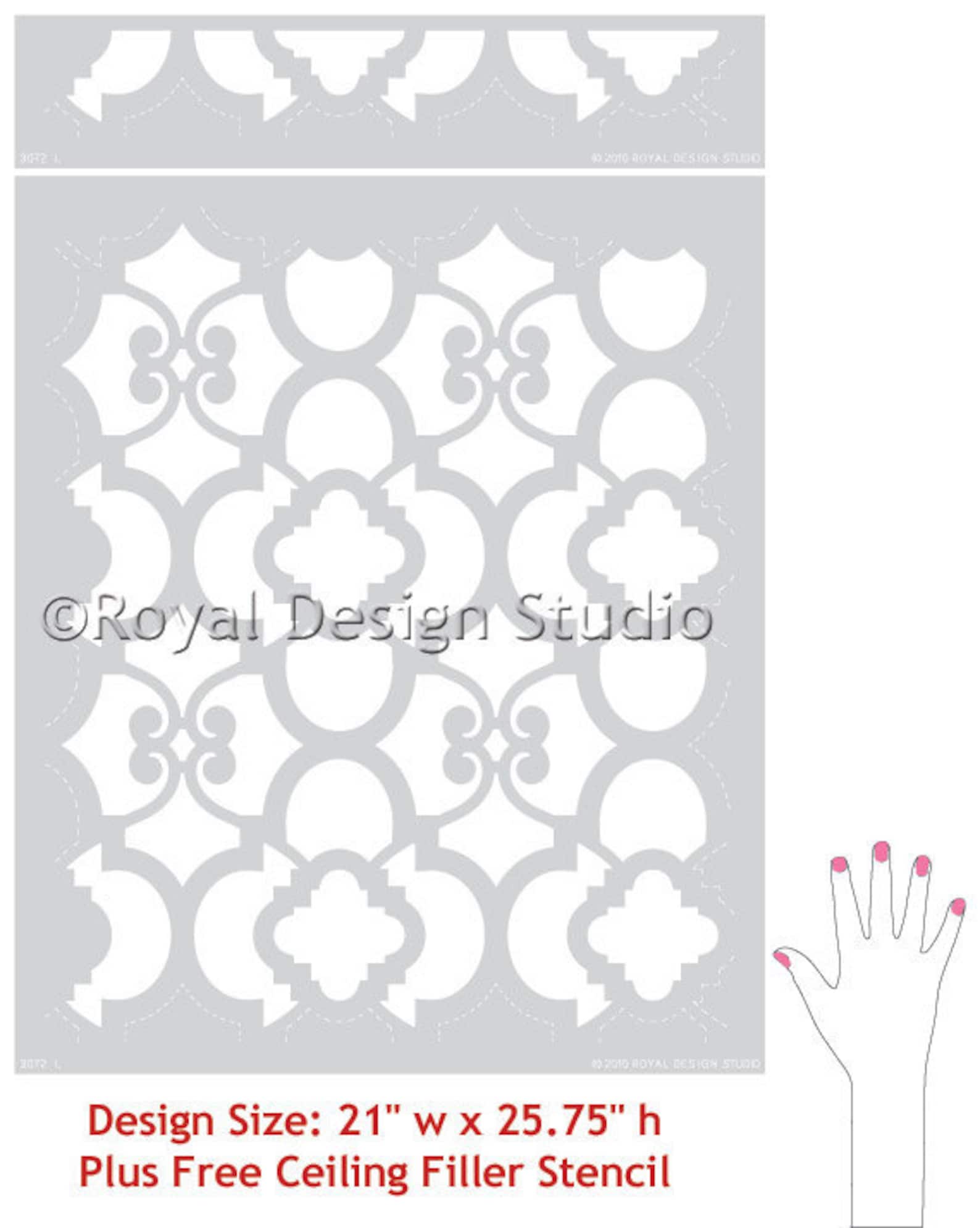 Large Stencil Pattern for Painting and Decorating DIY Accent Wall or ...