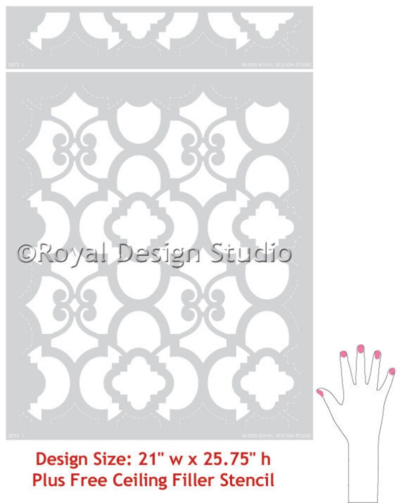 Large Stencil Pattern for Painting and Decorating DIY Accent Wall or ...
