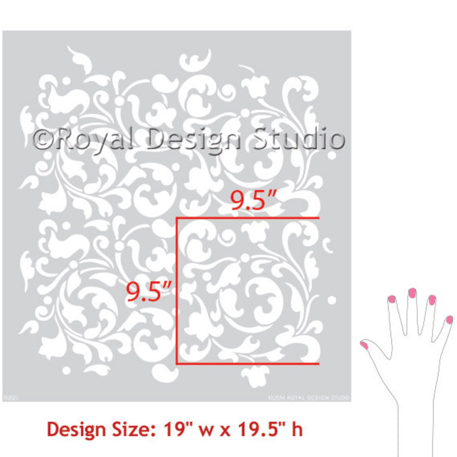 Swirl Vine Design Wall Stencil or Floor Stencil Decorative | Etsy