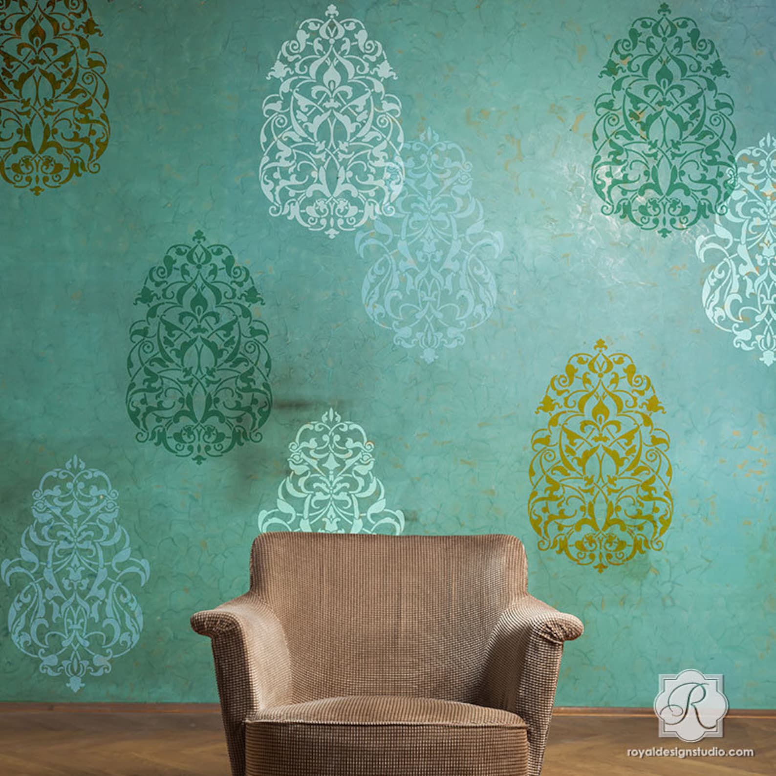 Large Wall Art Motif Stencils for Painting Custom Wall Mural - Etsy