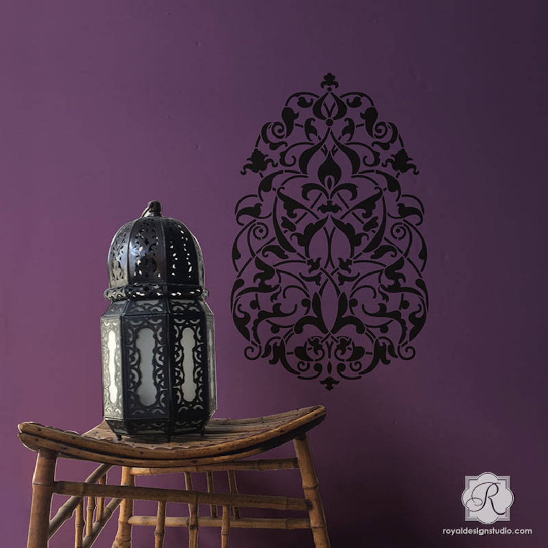 Large Medallion Wall Art Stencil - Moroccan, Middle Eastern, Asian ...