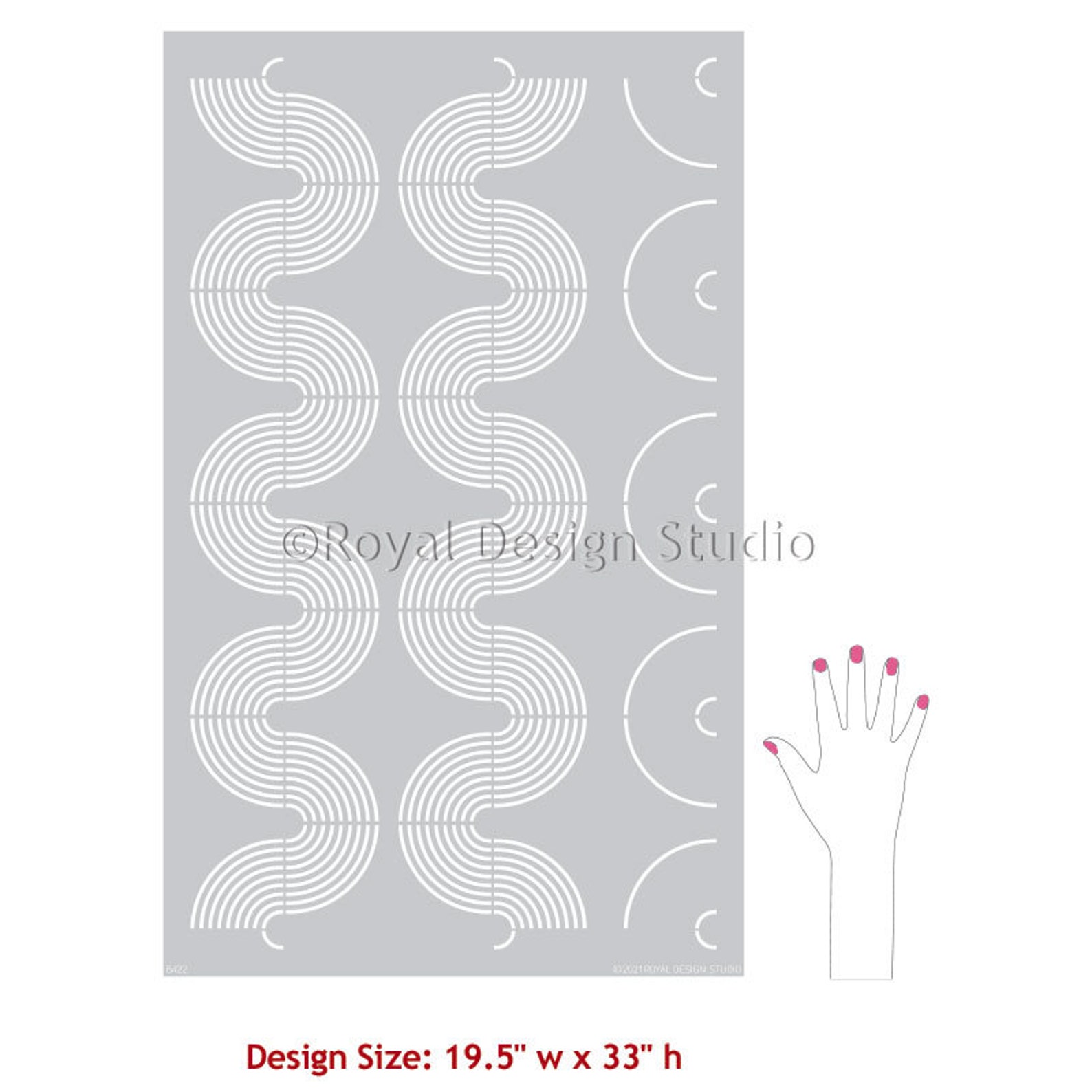 Sound Waves | Wall Stencils | Modern Wall Painting Stencils | Large ...