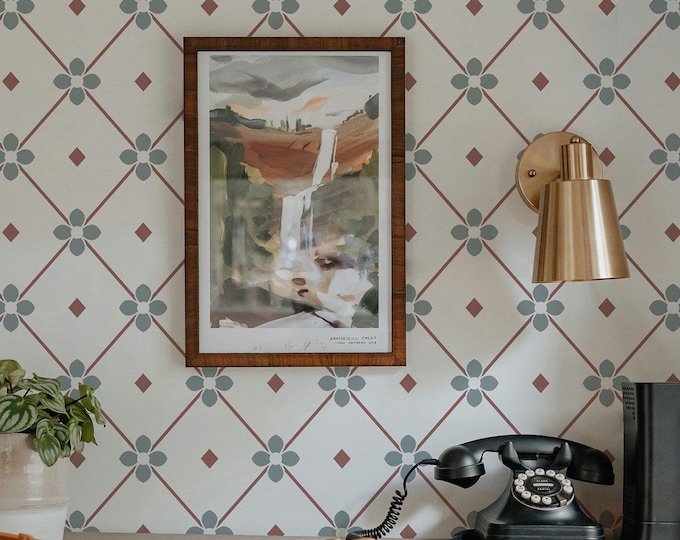 Cottage Diamond Wall Stencil | Stencils for Walls | Country Style ...