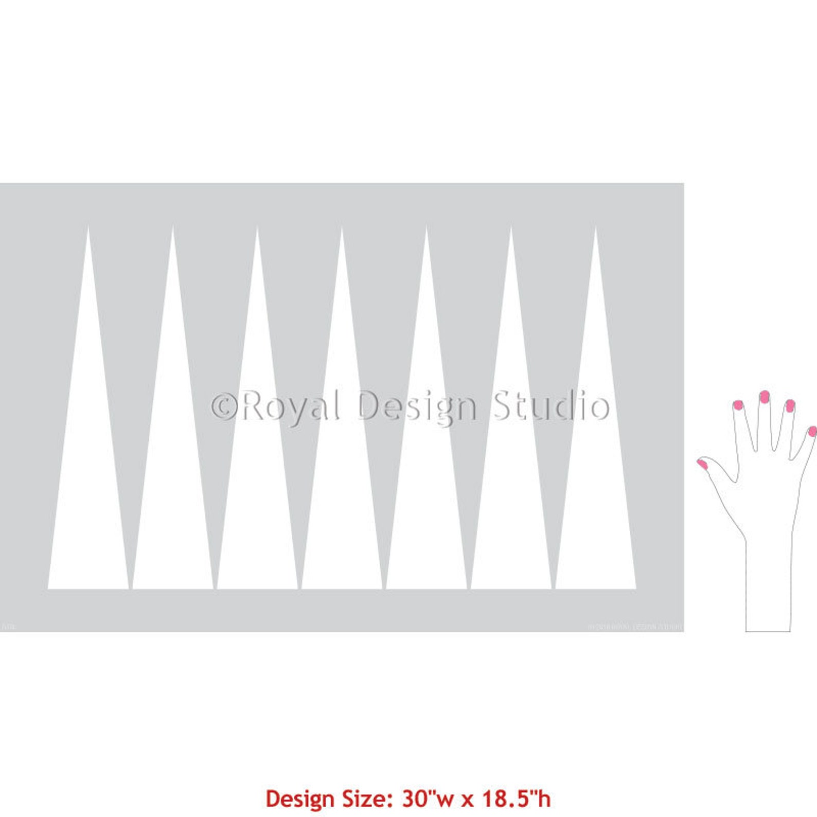 Wall Stencil - Modern Triangle Mural - Wall Stencils for Painting ...