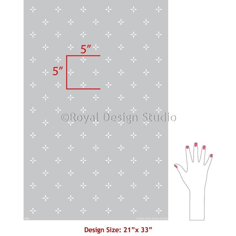 Flower Field Cottage Wall Stencil | Furniture Stencil for Painting ...