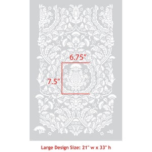 Large Bohemian Floral Wall Stencil Pattern for Painting Custom Vintage ...