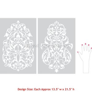 Large Wall Art Motif Stencils for Painting Custom Wall Mural - Moroccan ...