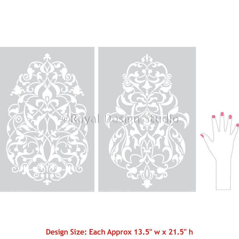 Large Wall Art Motif Stencils for Painting Custom Wall Mural - Moroccan ...