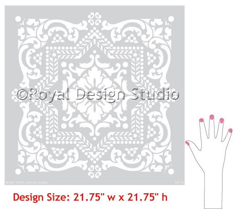 Lisboa Tile Allover Stencil - Decorative Painting, Walls & Floors - Etsy