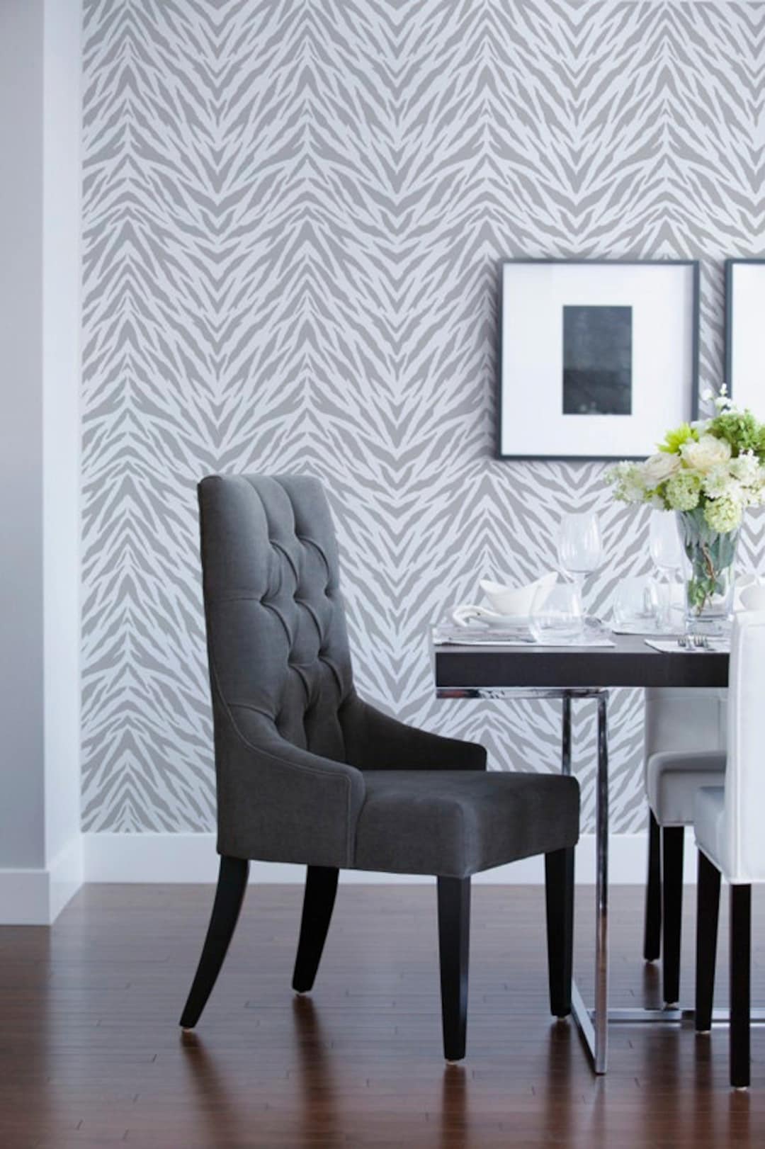 Zebra Stripes Animal Print Wall Stencil Pattern for Painting Large Wall ...