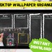 Chalkboard Desktop Organizer Wallpaper: Computer Background (digital ...