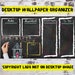 Chalkboard Desktop Organizer Wallpaper: Computer Background (digital ...