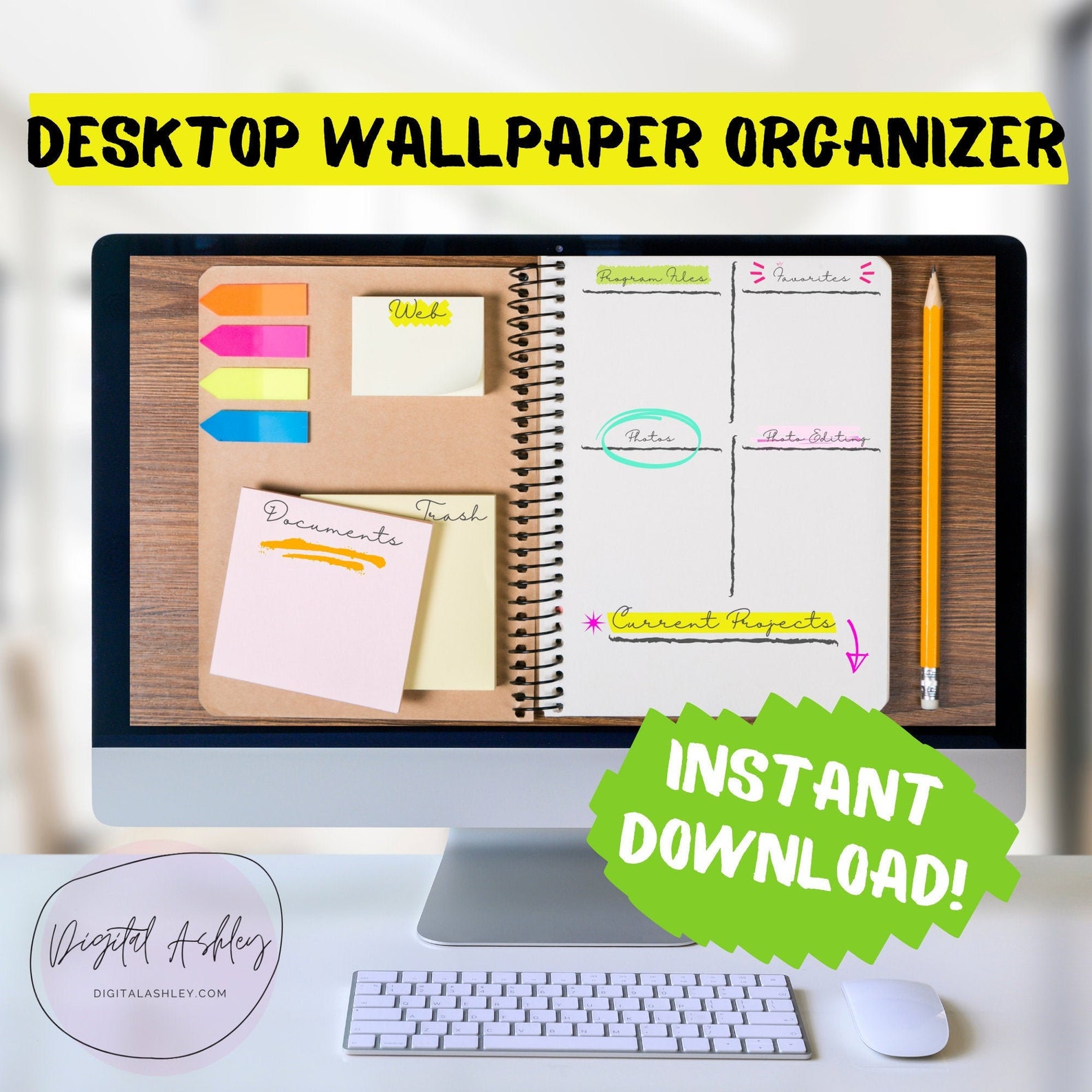 Doodle Color Handwriting Notebook Desk Organizing Blogger Organizer ...
